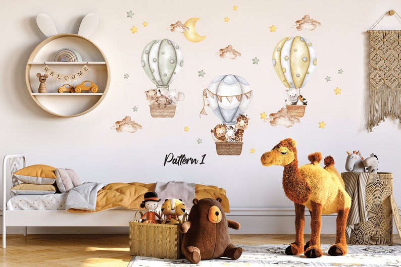 Hot Air Balloon Wall Decal Personalised Wall Sticker - Etsy