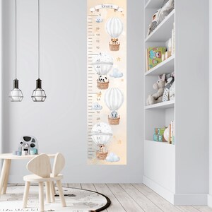 Personalised Height Chart Sticker, Nursery Growth Chart Decal, Safari ...