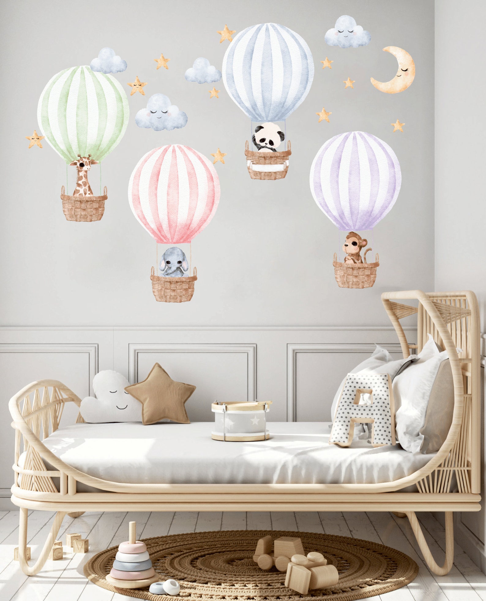 Hot Air Balloon Wall Decal Personalised Wall Sticker | Etsy