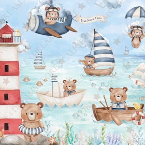 Ocean Life Nursery Wallpaper in the Sea Personalized Wall Mural ...