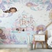 Mermaid Nursery Wallpaper Underwater Wall Mural for Girls Room Peel and ...
