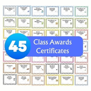 Class Awards Students, End of Year Certificates, Printable and Editable ...