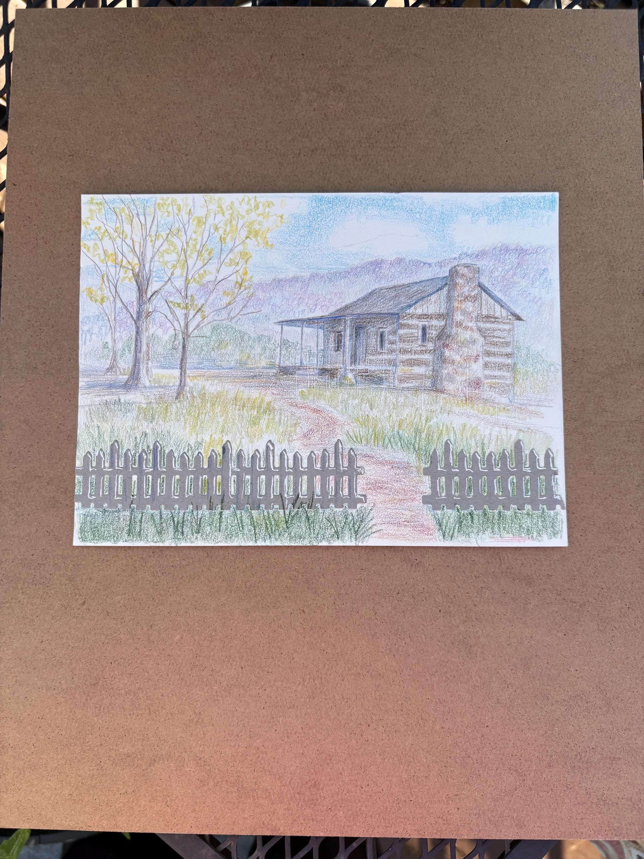 Smoky Mountain Cabin Drawing - Etsy