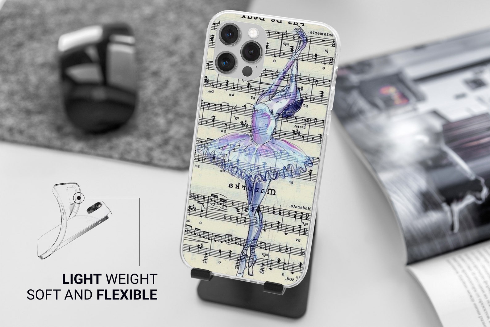 Ballet Phone Case Ballerina Cover Fit for iPhone 17 16 15 14 13 12 Pro ...