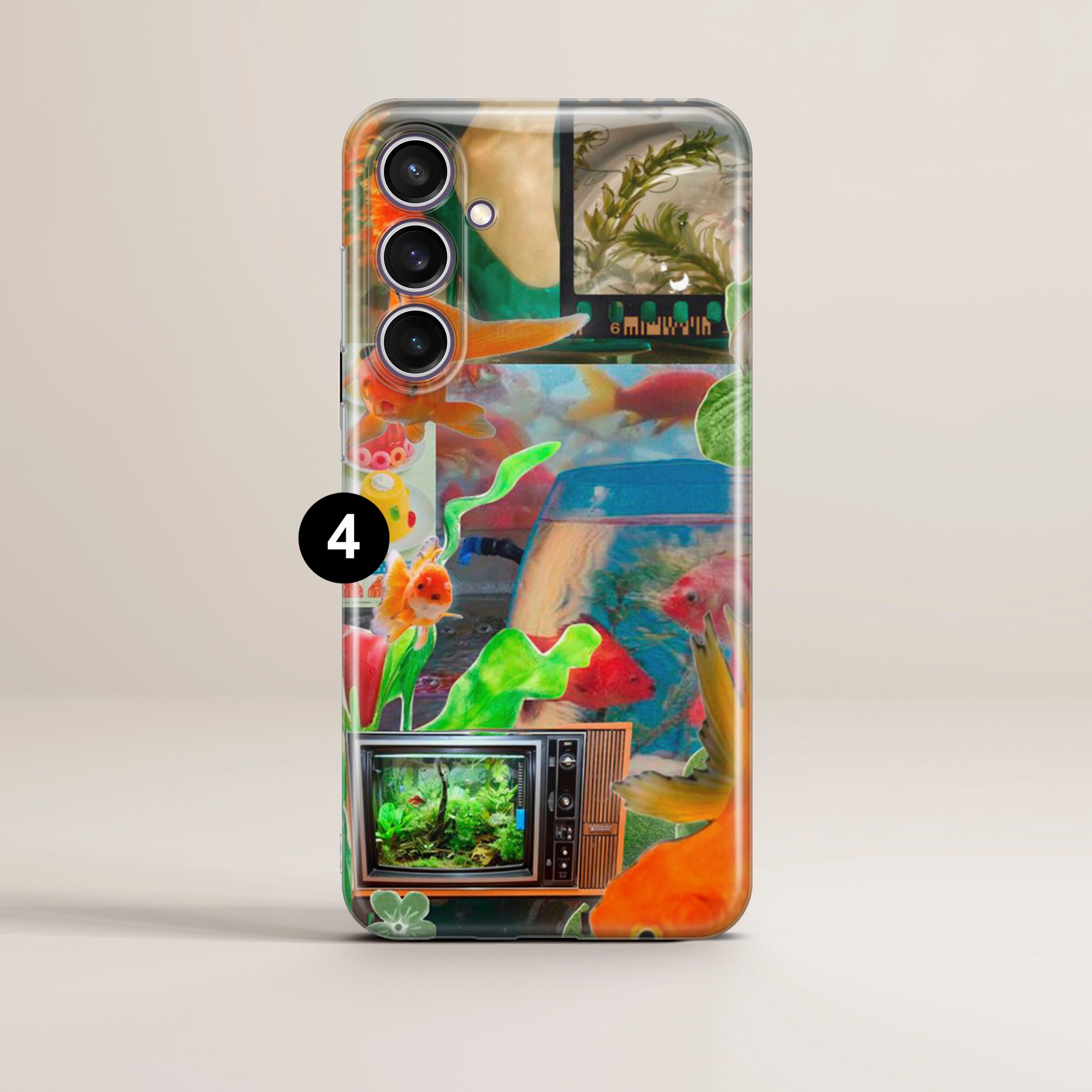 Goldfish Phone Case Koi Fish Collage Cover Fit for Samsung S26 S25 S24 ...