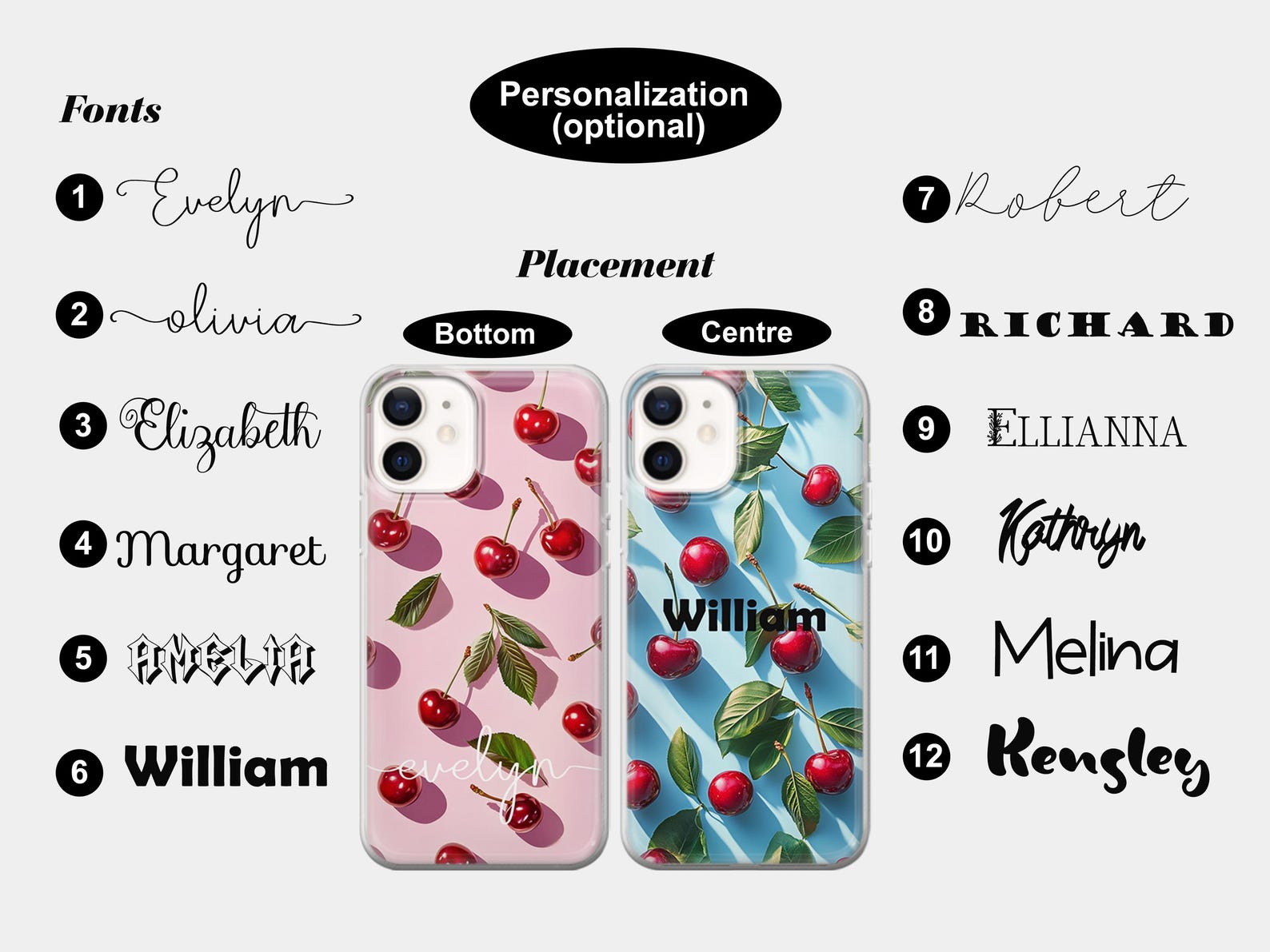 Red Cherry Phone Case Coquette Leaves Cover Fit for iPhone 17 16 15 14 ...