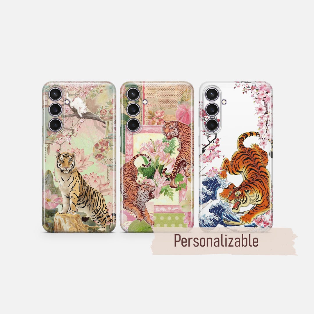 Tiger Phone Case Japanese Style Cover Fit for Samsung S26 S25 S24 S23 ...