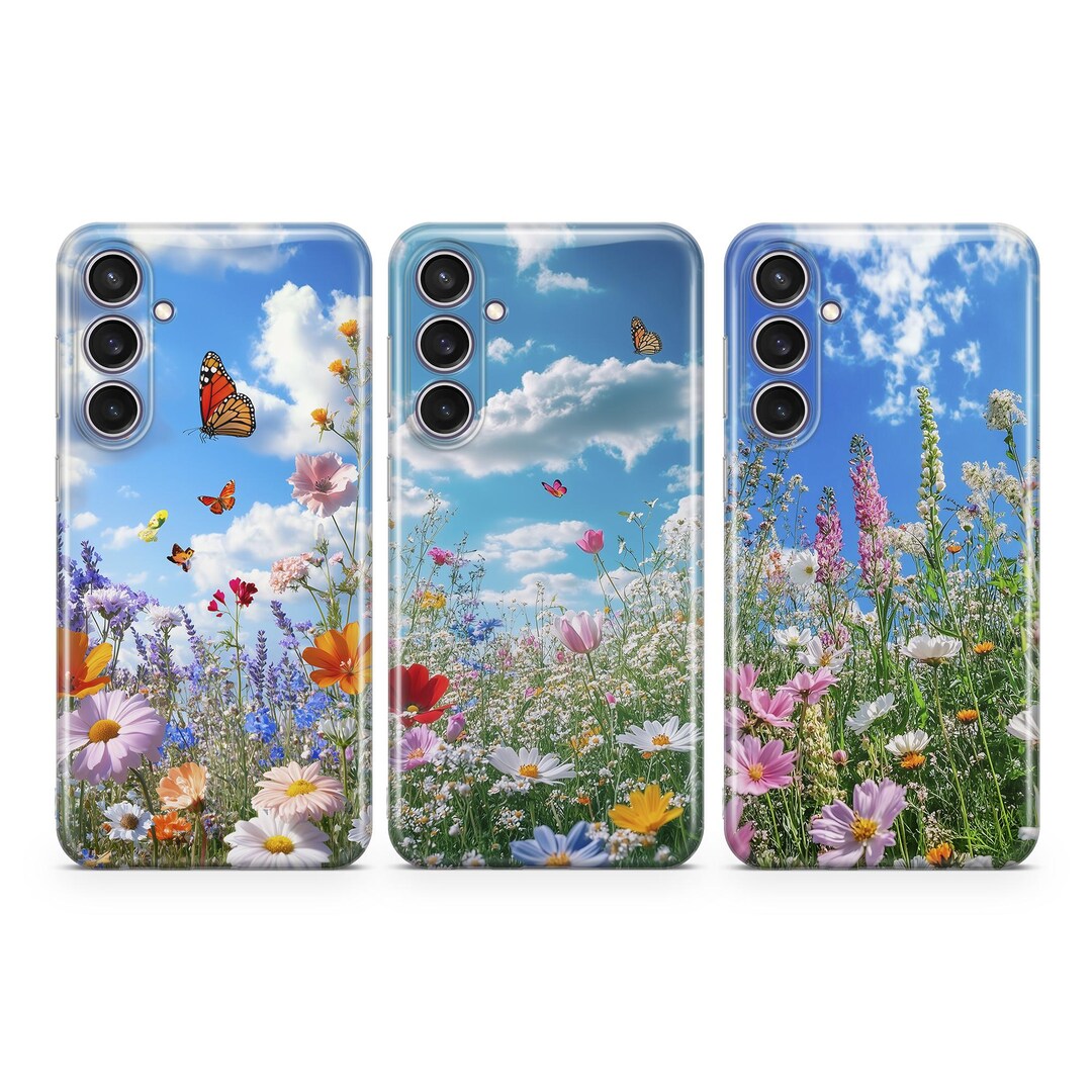 Spring Phone Case Floral Butterfly Cover Fit for Samsung S26 S25 S24 ...