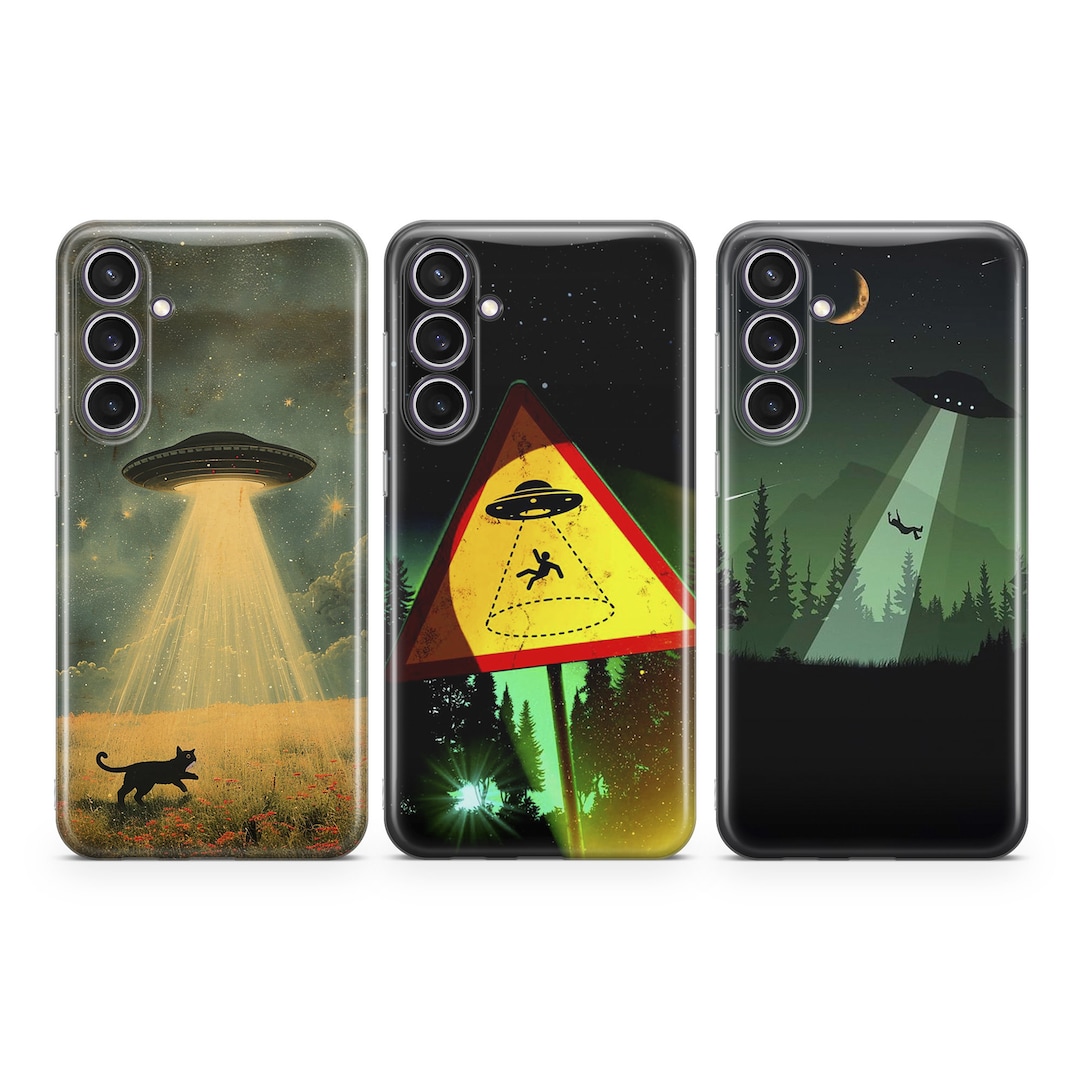 Ufo Phone Case Alien Mystery Cover Fit for Samsung S25 S24 S23 S22 S21 ...
