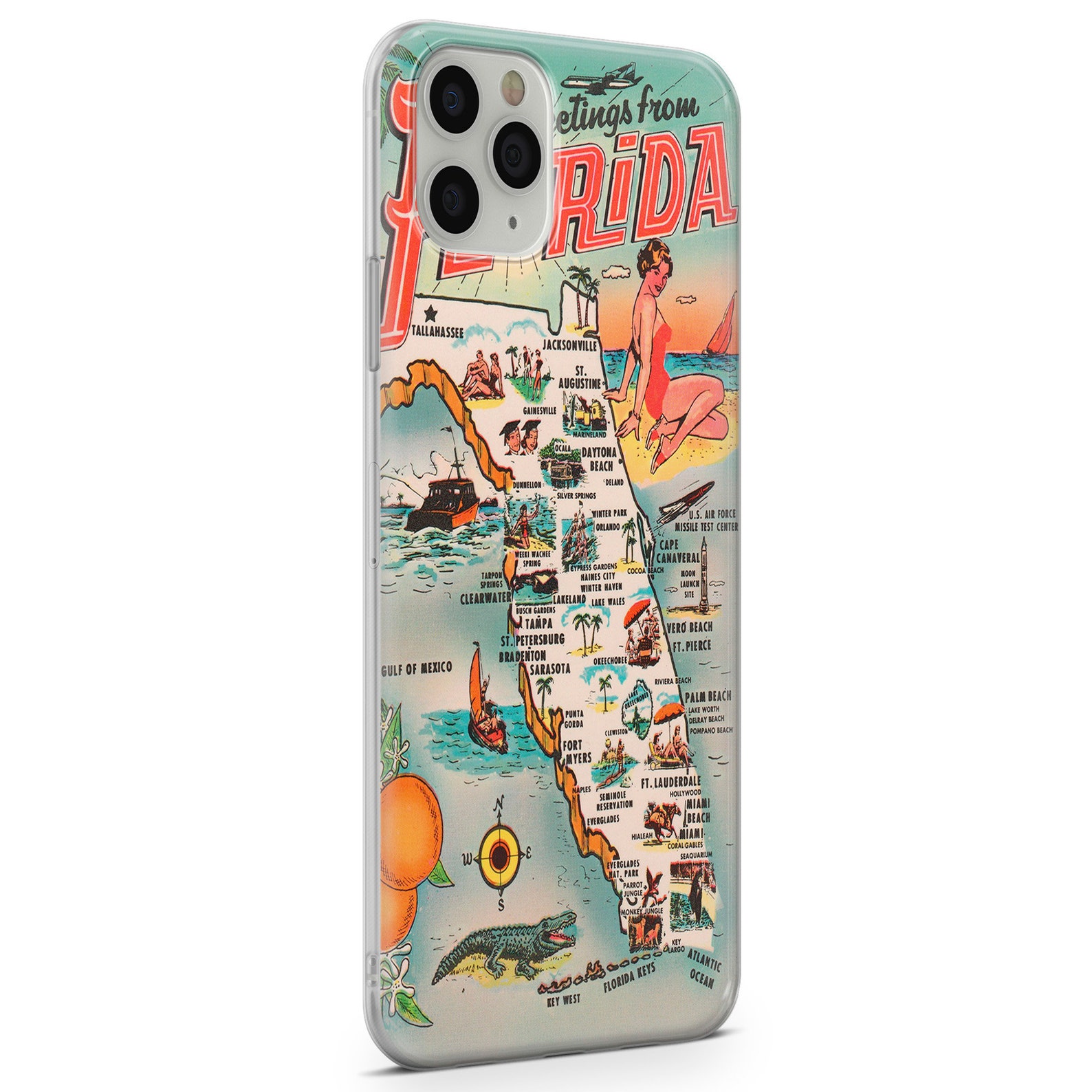 Pin up Phone Case Florida Cover Fit for Iphone 14 Pro 13 - Etsy