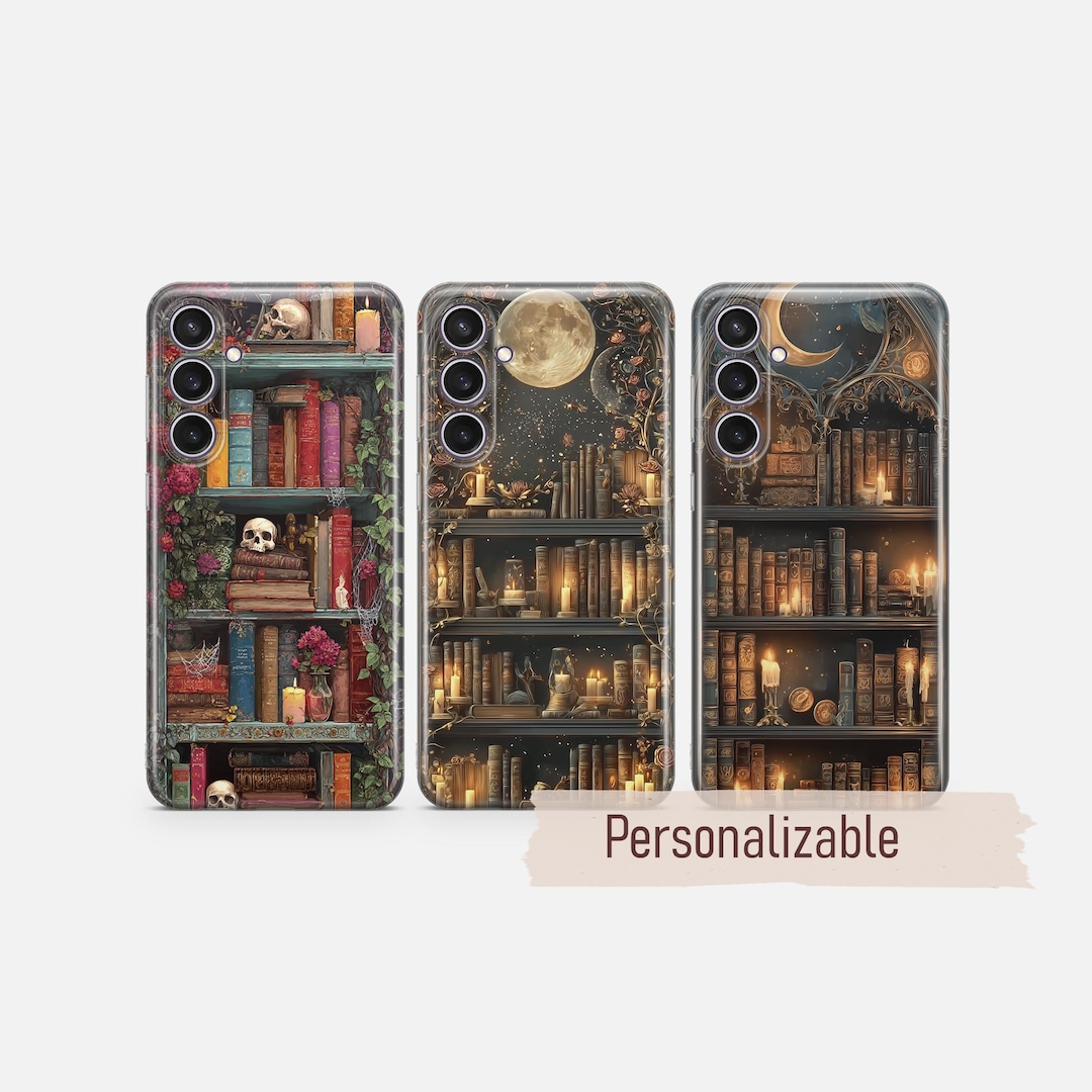 Gothic Phone Case Bookshelf Witchy Cover Fit for Samsung S26 S25 S24 ...