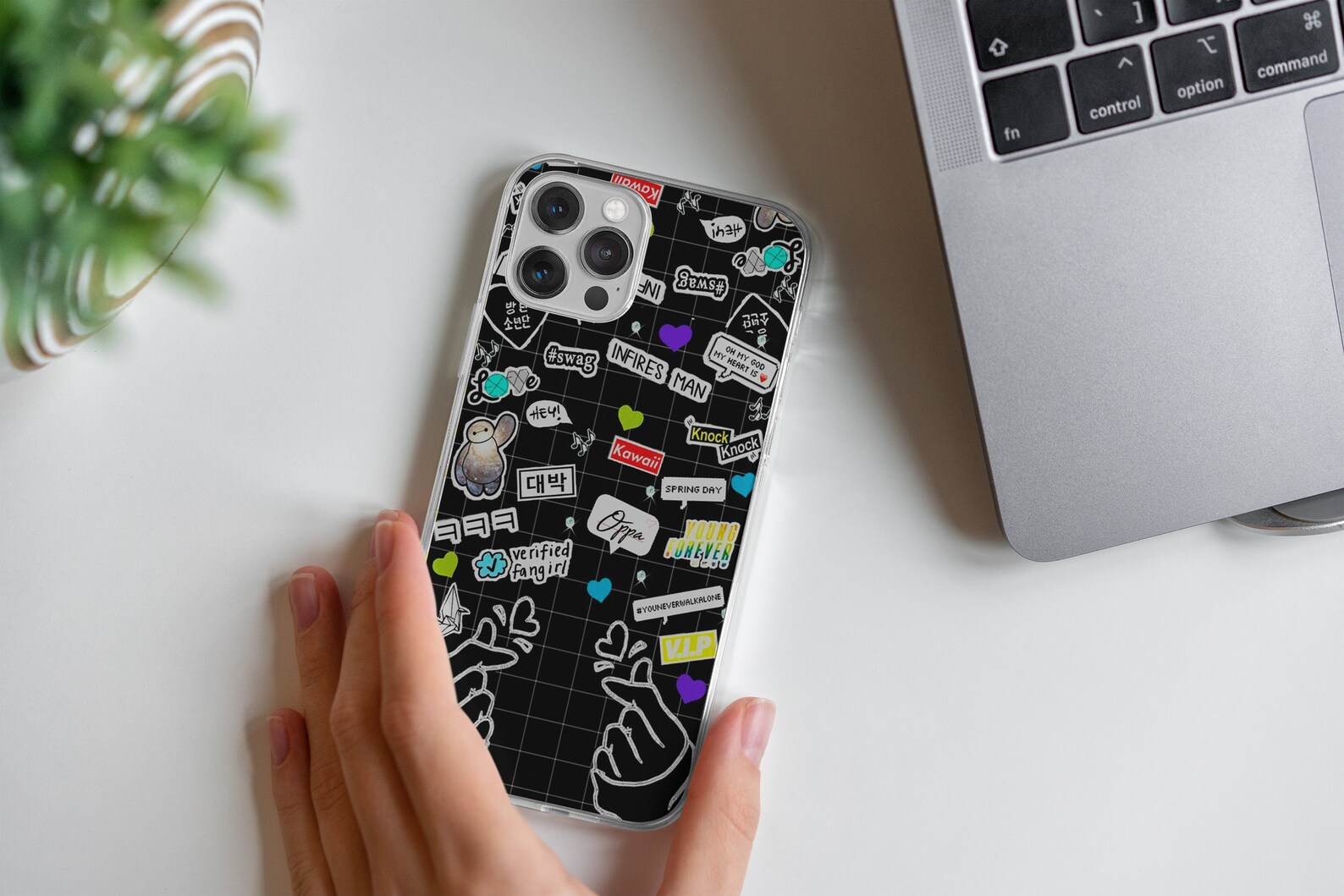Kawaii Phone Case, Korean Cover Fit for iPhone 17 16 15 14 13 12 Pro ...