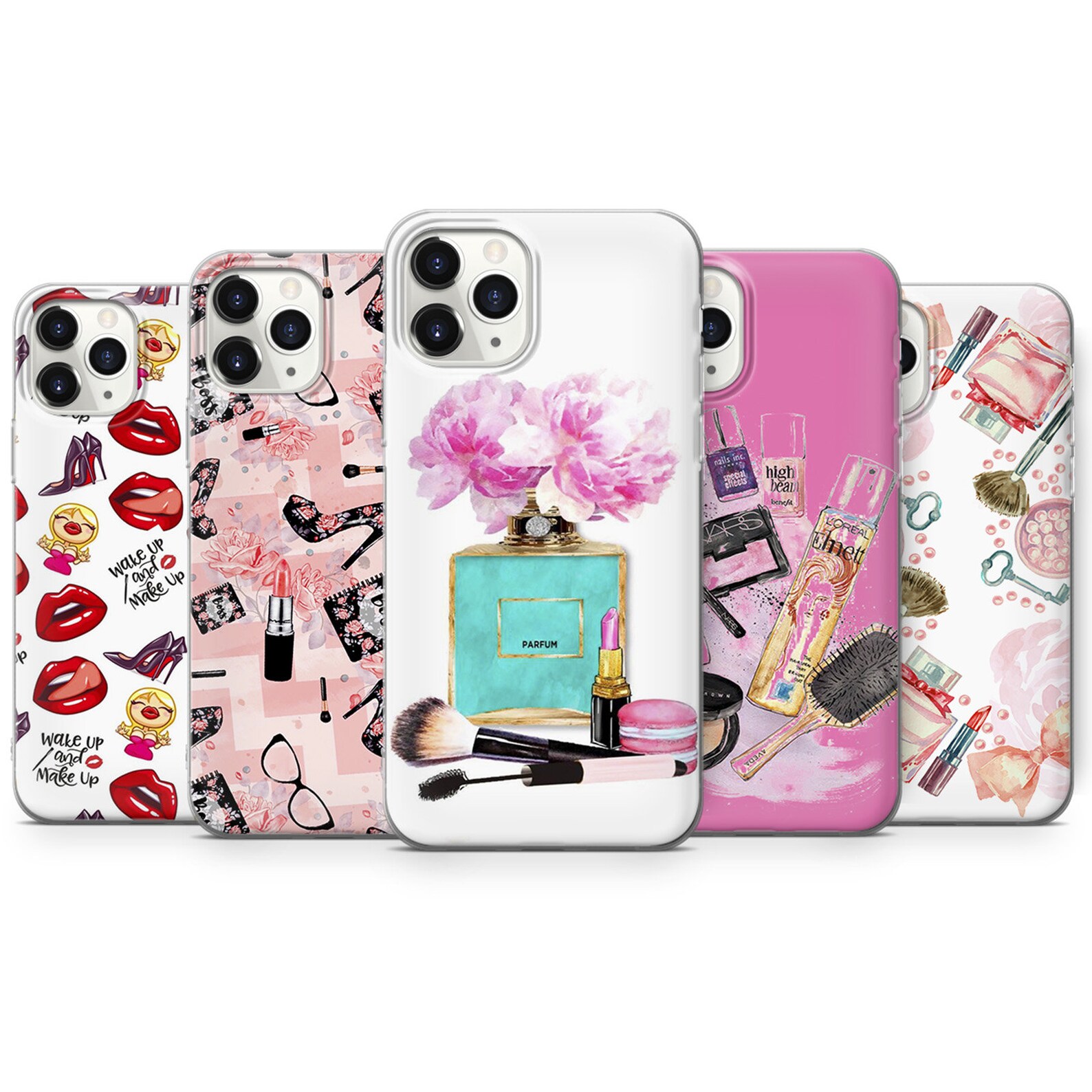 Makeup Phone Case Girly Cover Fit for Iphone 14 Pro 13 12 - Etsy Singapore