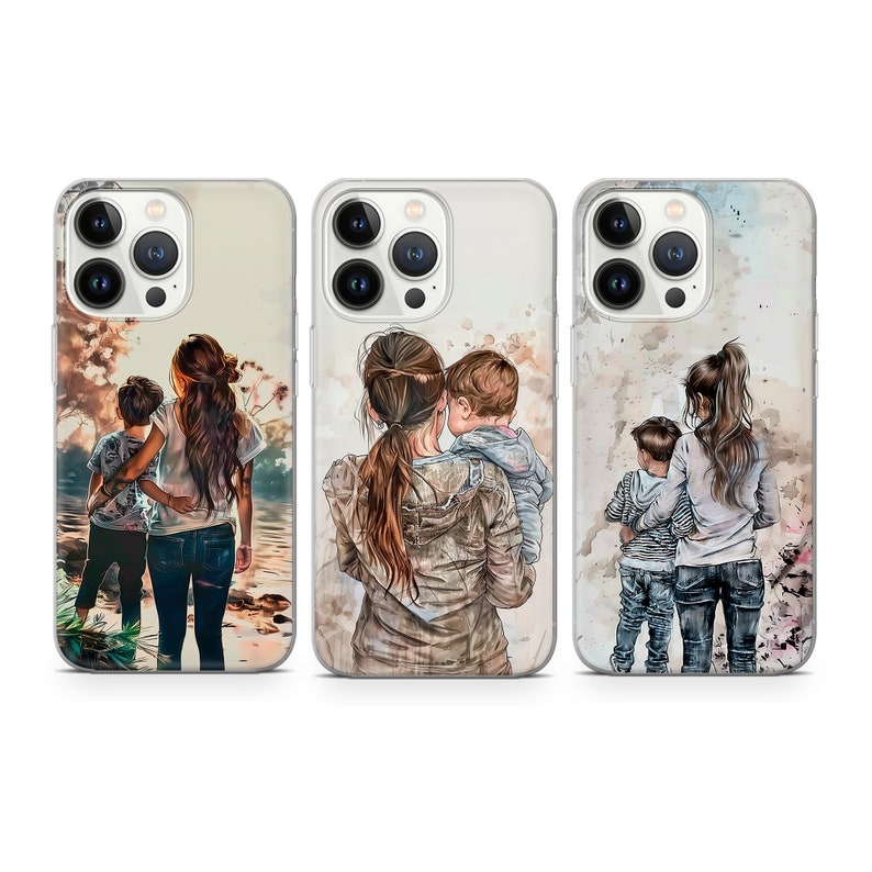 Boy Mom Phone Case Mother's Day Gift Cover Fit for iPhone 17 16 15 14 ...