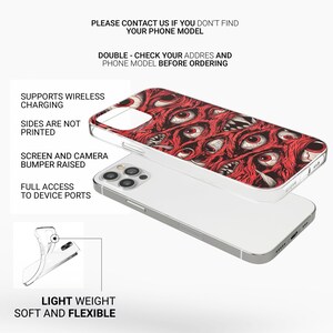 Gore Eyeball Phone Case Creepy Eyes Cover Fit for iPhone 17 16 15 14 13 ...