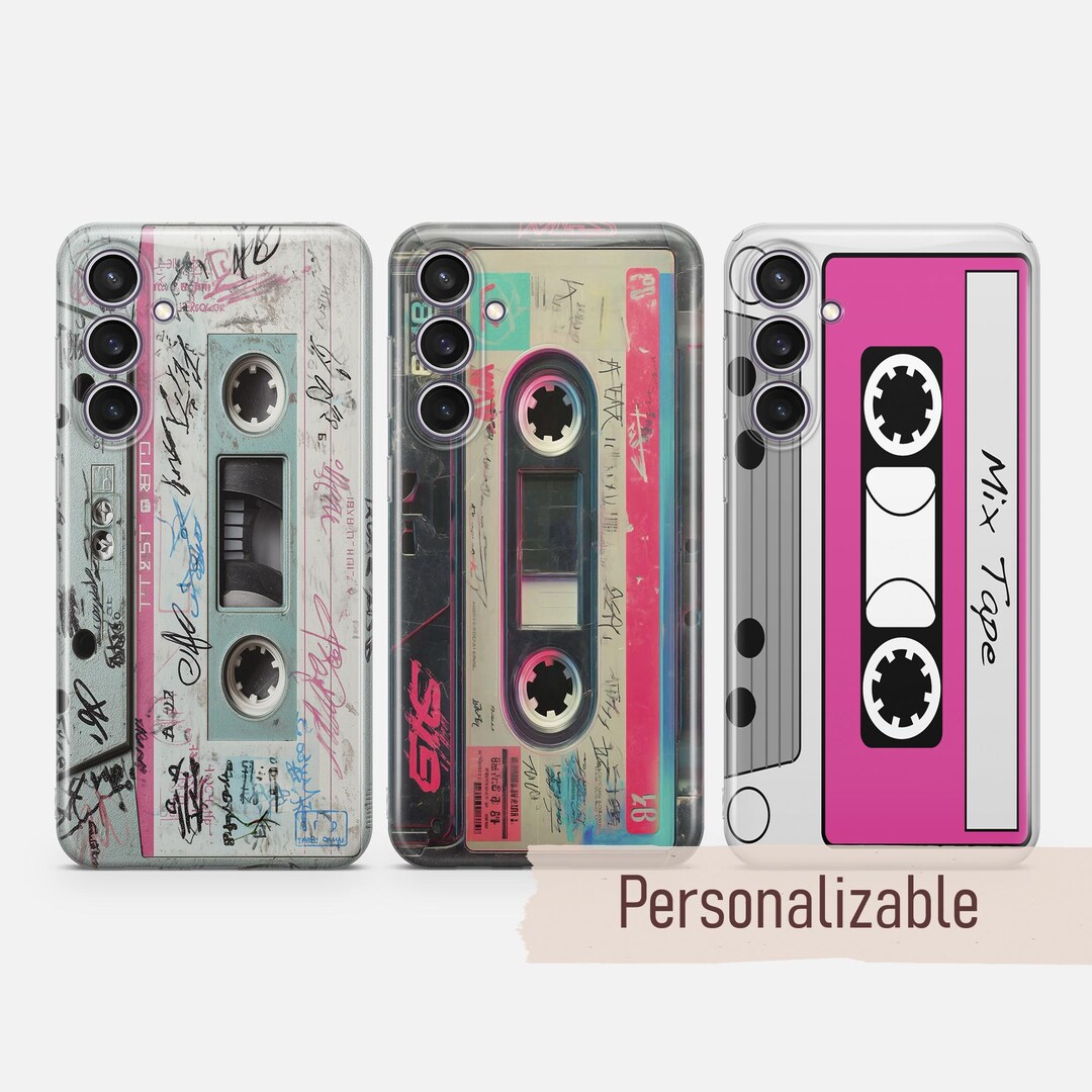 Cassette Tape Phone Case Retro 90s Cover Fit for Samsung S25 S24 S23 ...