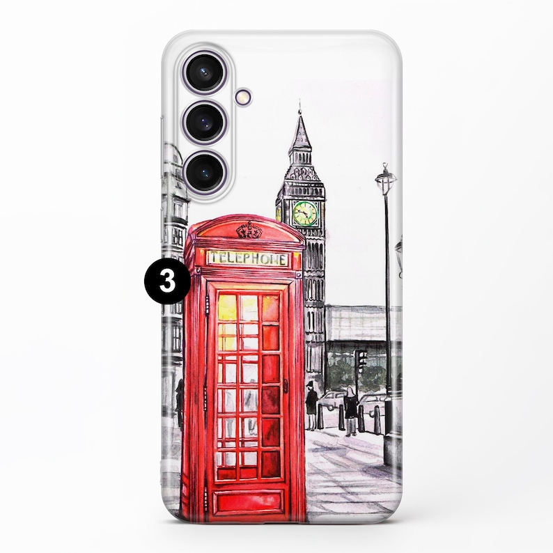 London Phone Case British Red Cover Fit for Samsung S26 S25 S24 S23 S22 ...