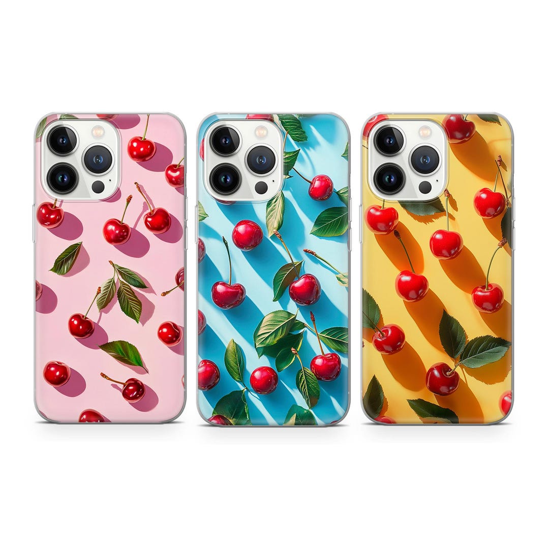 Red Cherry Phone Case Coquette Leaves Cover Fit for iPhone 17 16 15 14 ...