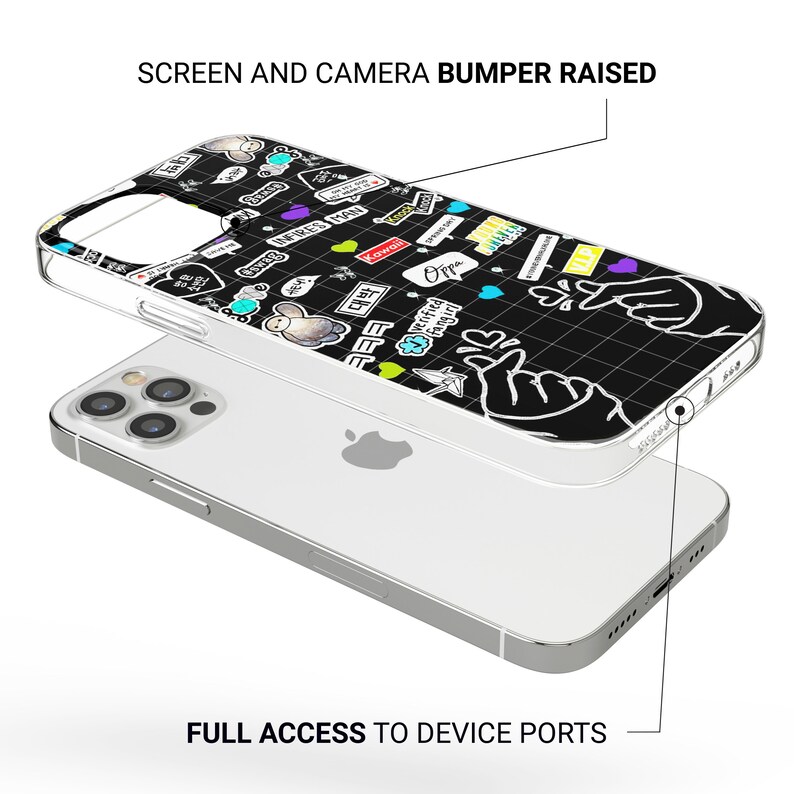 Kawaii Phone Case, Korean Cover Fit for iPhone 17 16 15 14 13 12 Pro ...
