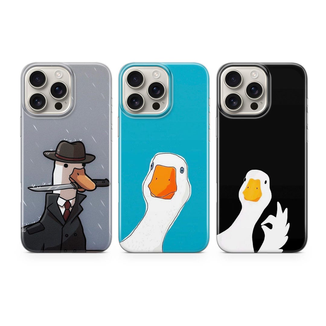 Goose Phone Case Meme Funny Cover Fit for iPhone 17 16 15 14 13 12 Pro ...