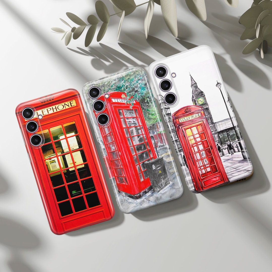 London Phone Case British Red Cover Fit for Samsung S25 S24 S23 S22 S21 ...