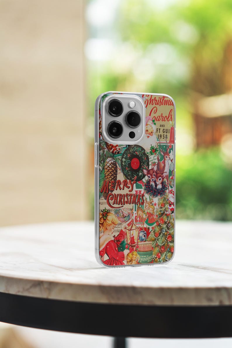 Christmas Phone Case Cottagecore Collage Cover Fit for iPhone 17 16 15 ...