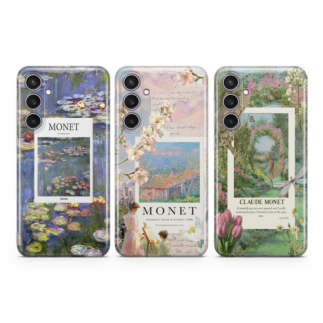 Claude Monet Phone Case Art Collage Cover Fit for Samsung S25 S24 S23 ...