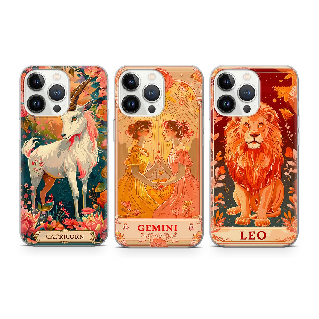 Zodiac Phone Case Tarot Cards Horoscope Cover Fit for iPhone 17 16 15 ...