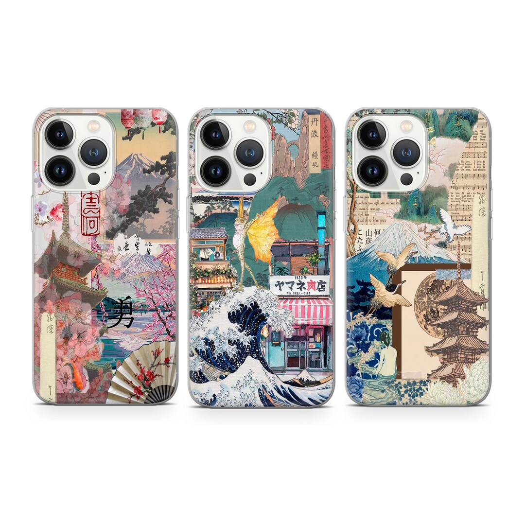 Japanese Phone Case Anime Mood Board Cover Fit for iPhone 17 16 15 14 ...