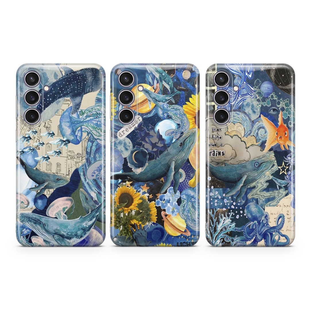 Shark Whale Phone Case Ocean Life Cover Fit for Samsung S26 S25 S24 S23 ...