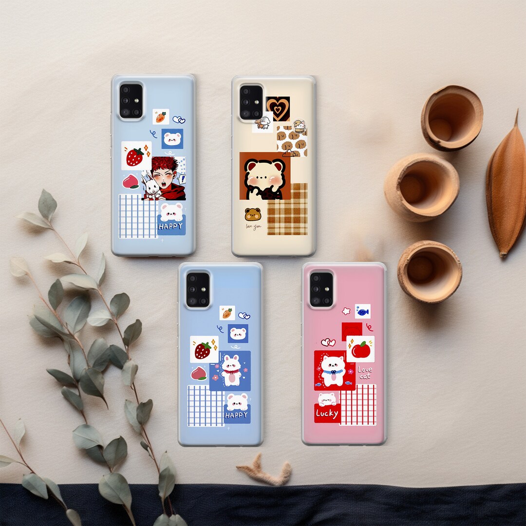 Korean Phone Case, Cute Kawaii Cover Fit for Samsung S24 S23 S22 S21 S20 Plus Ultra FE S10 ...