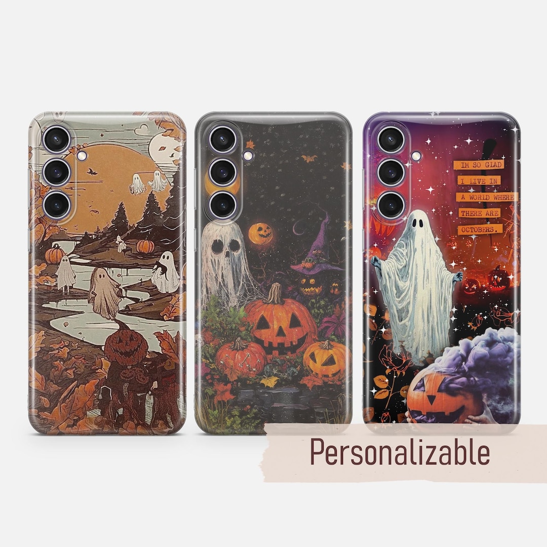 Spooky Phone Case Ghost Halloween Cover Fit for Samsung S26 S25 S24 S23 ...