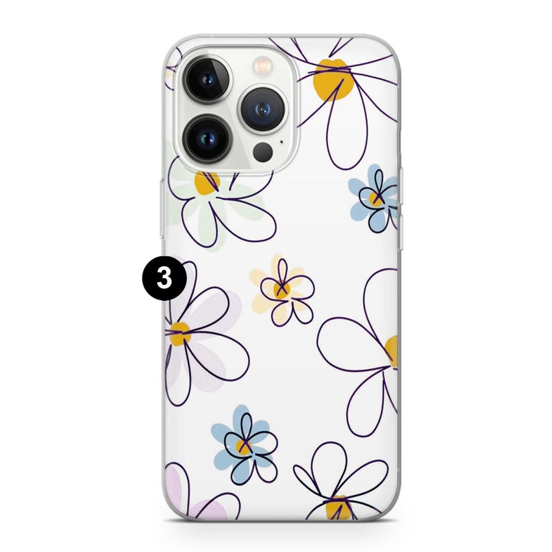 Daisy Phone Case Spring Pastel Cover Fit for iPhone 17 16 15 14 13 12 ...