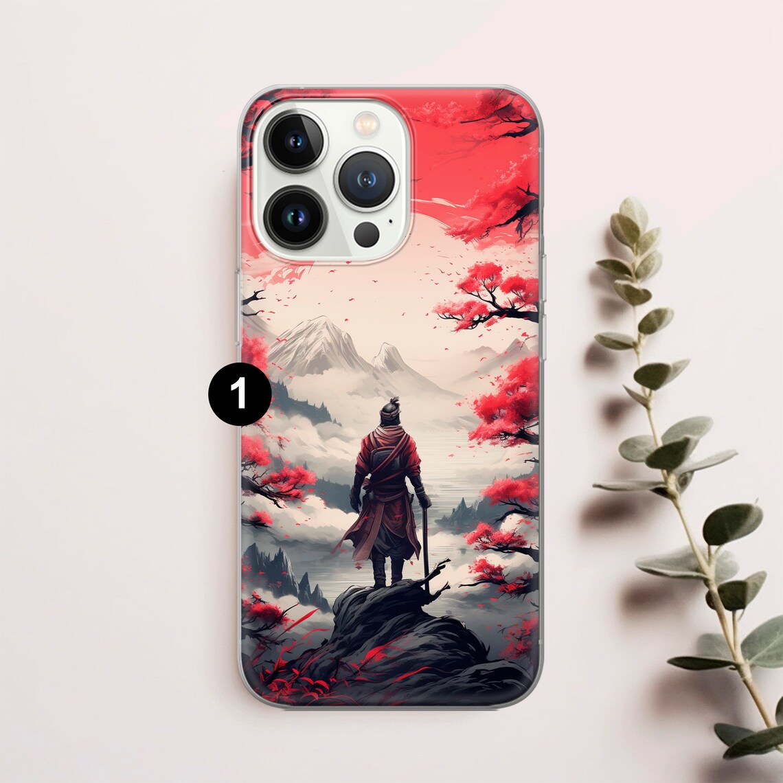 Samurai Phone Case Anime Art Cover Fit for iPhone 17 16 15 14 13 12 Pro ...