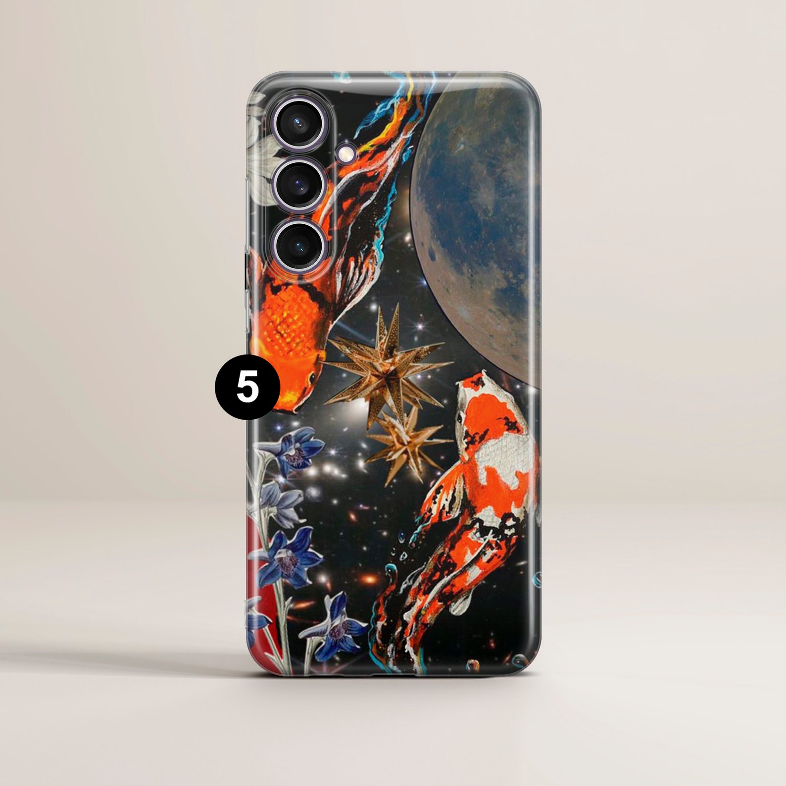 Goldfish Phone Case Koi Fish Collage Cover Fit for Samsung S26 S25 S24 ...