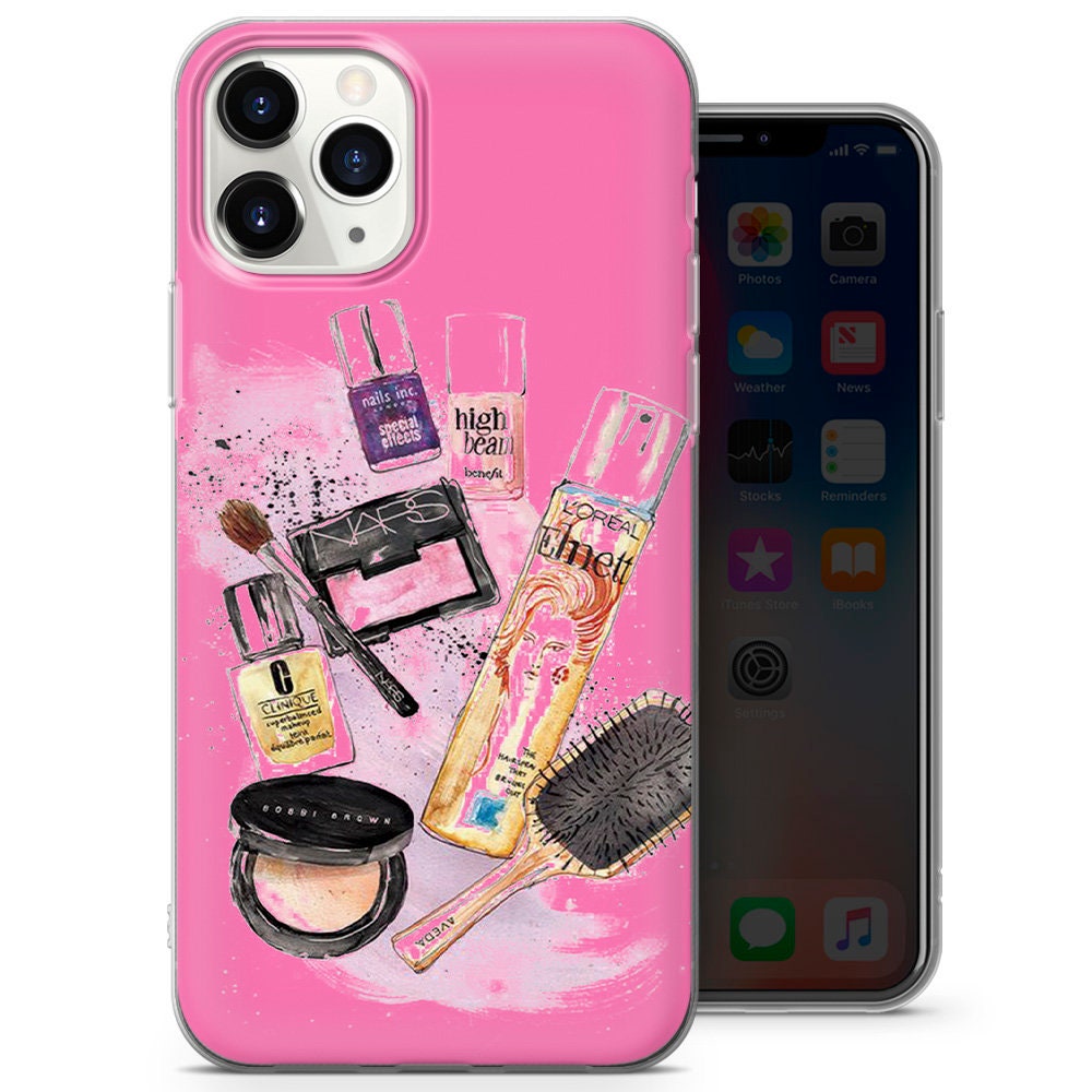 Makeup Phone Case Girly Cover Fit For Iphone 14 Pro 13 12 Etsy Singapore