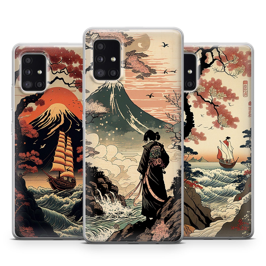 Japanese Phone Case, Aesthetic Cover Fit for Samsung S25 S24 S23 S22 ...