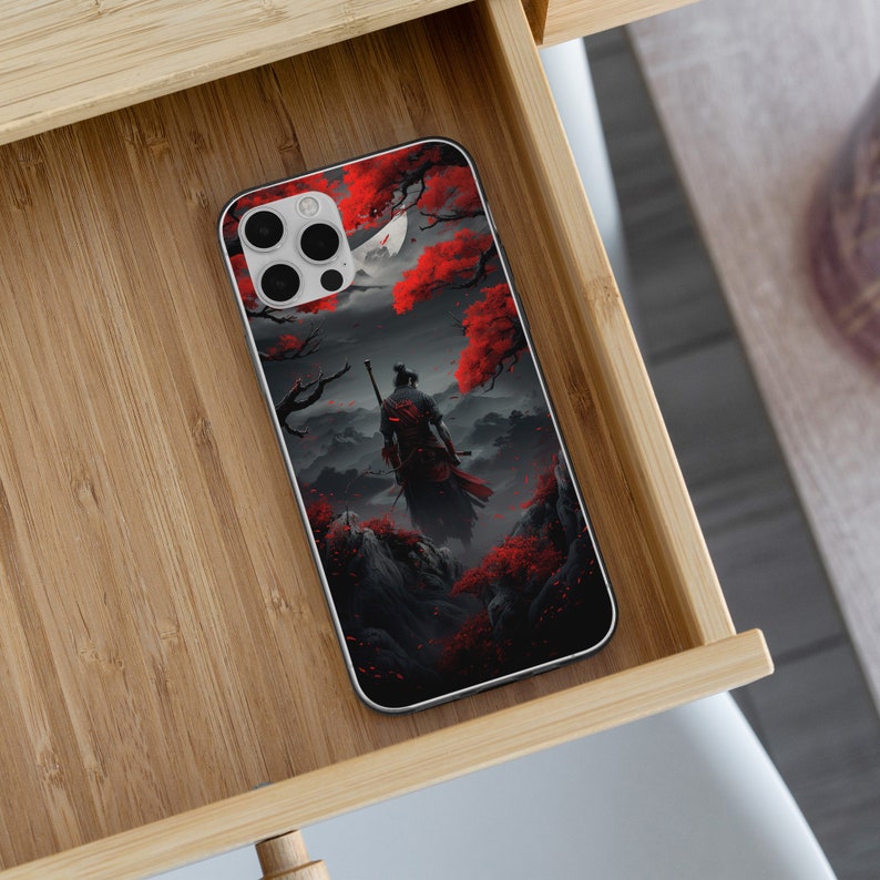 Samurai Phone Case Anime Art Cover Fit for iPhone 17 16 15 14 13 12 Pro ...