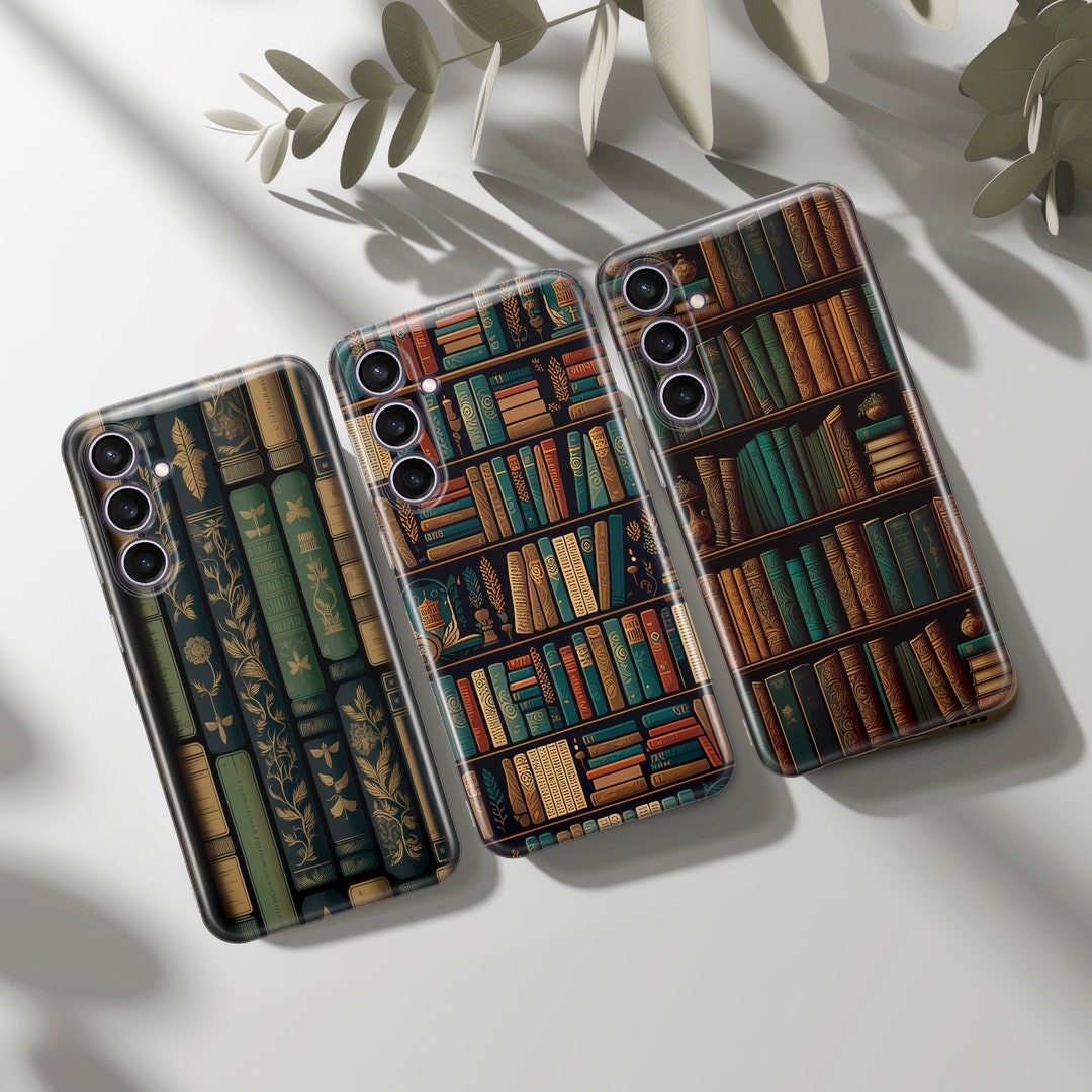 Bookish Phone Case, Retro Book Cover Fit for Samsung S26 S25 S24 S23 ...
