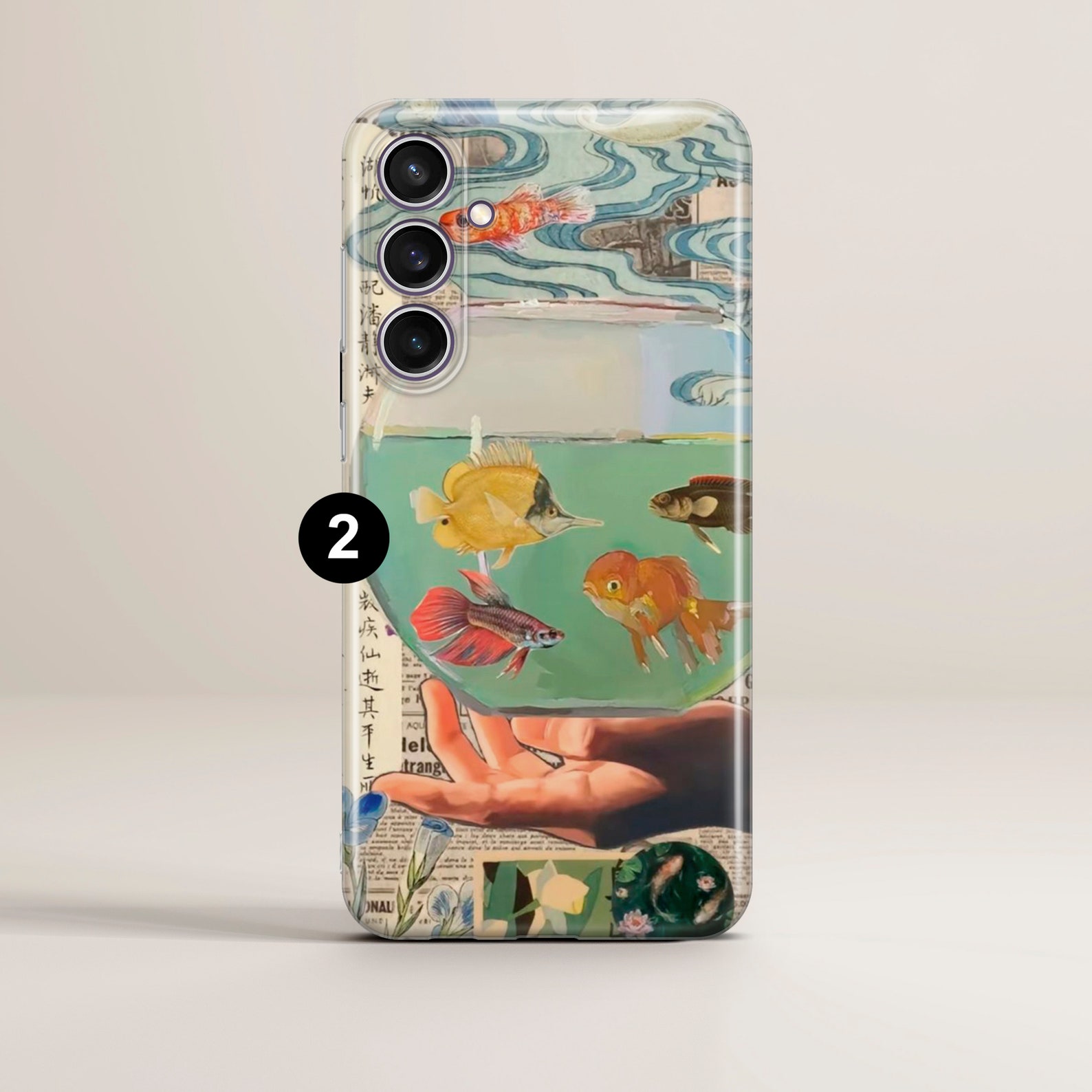 Goldfish Phone Case Koi Fish Collage Cover Fit for Samsung S26 S25 S24 ...
