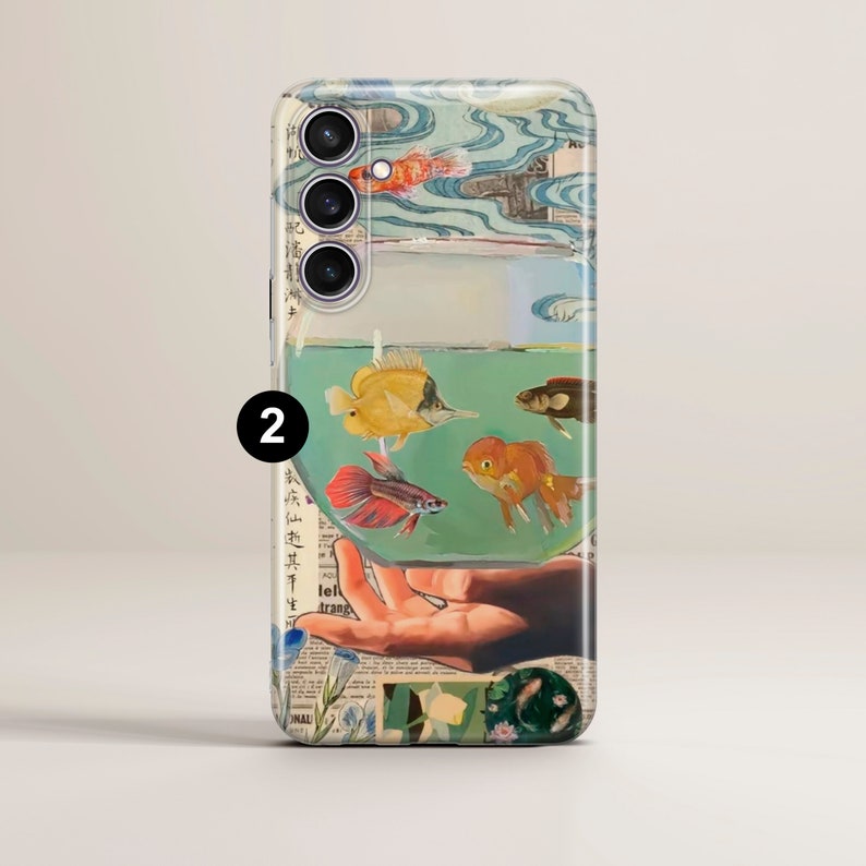 Goldfish Phone Case Koi Fish Collage Cover Fit for Samsung S26 S25 S24 ...