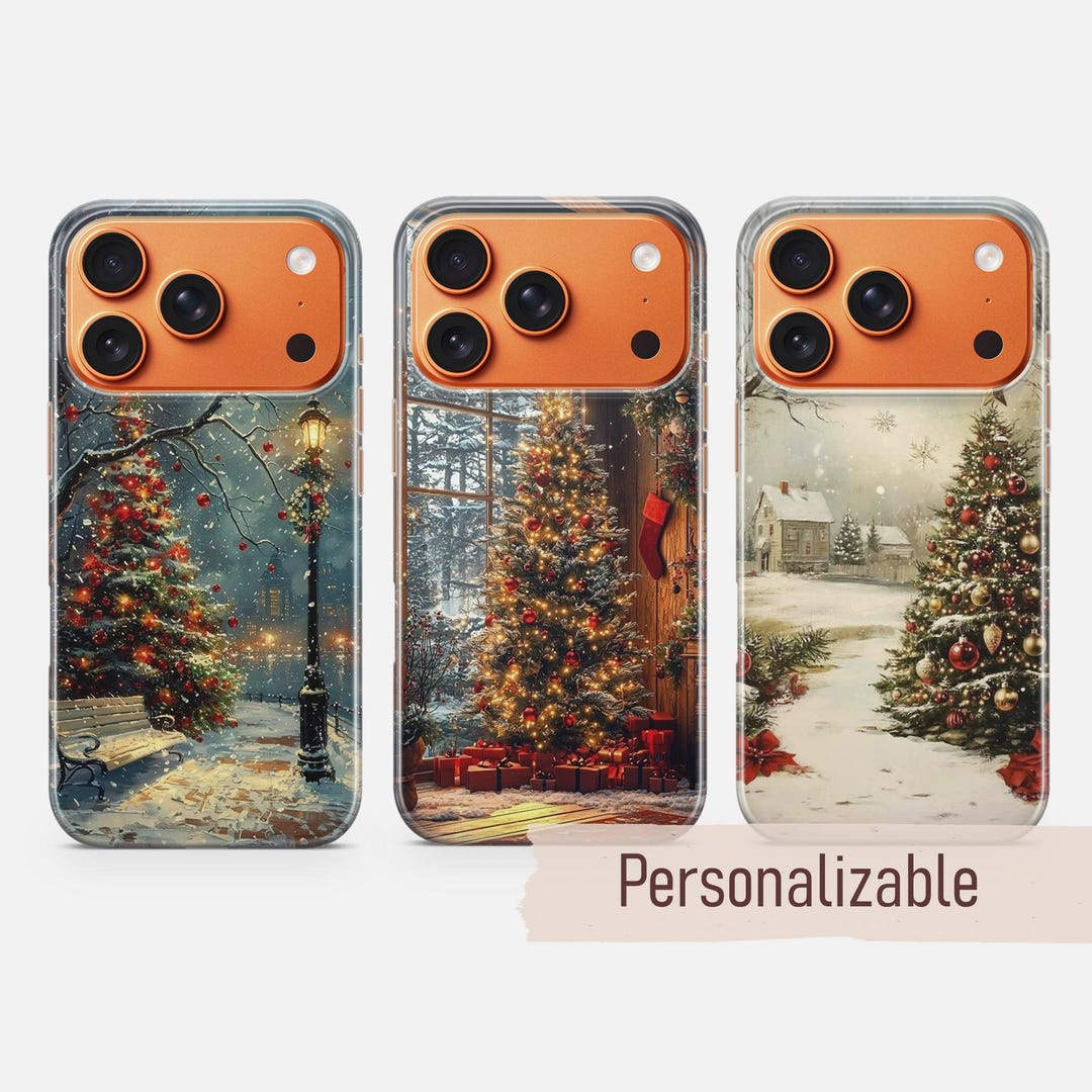 Christmas Tree Phone Case Cozy Cover Fit for iPhone 17 16 15 14 13 12 ...