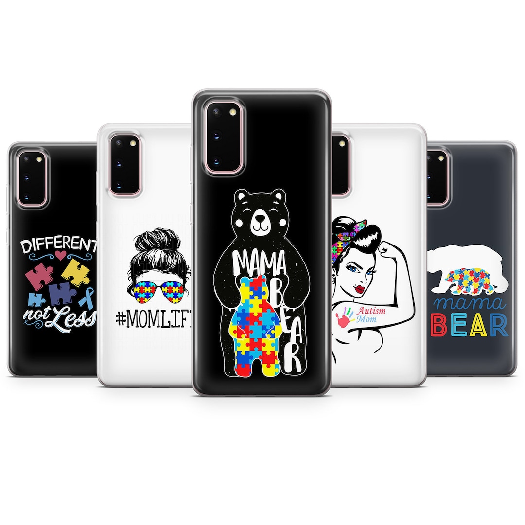 Autism Phone Case, Mama Bear Cover Fit for Samsung S25 S24 S23 S22 S21 ...