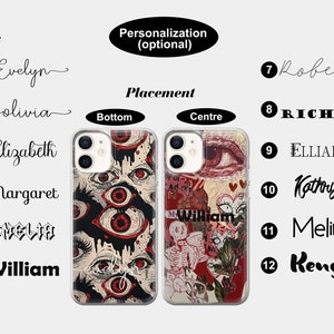Gore Eyeball Phone Case Creepy Eyes Cover Fit for iPhone 17 16 15 14 13 ...