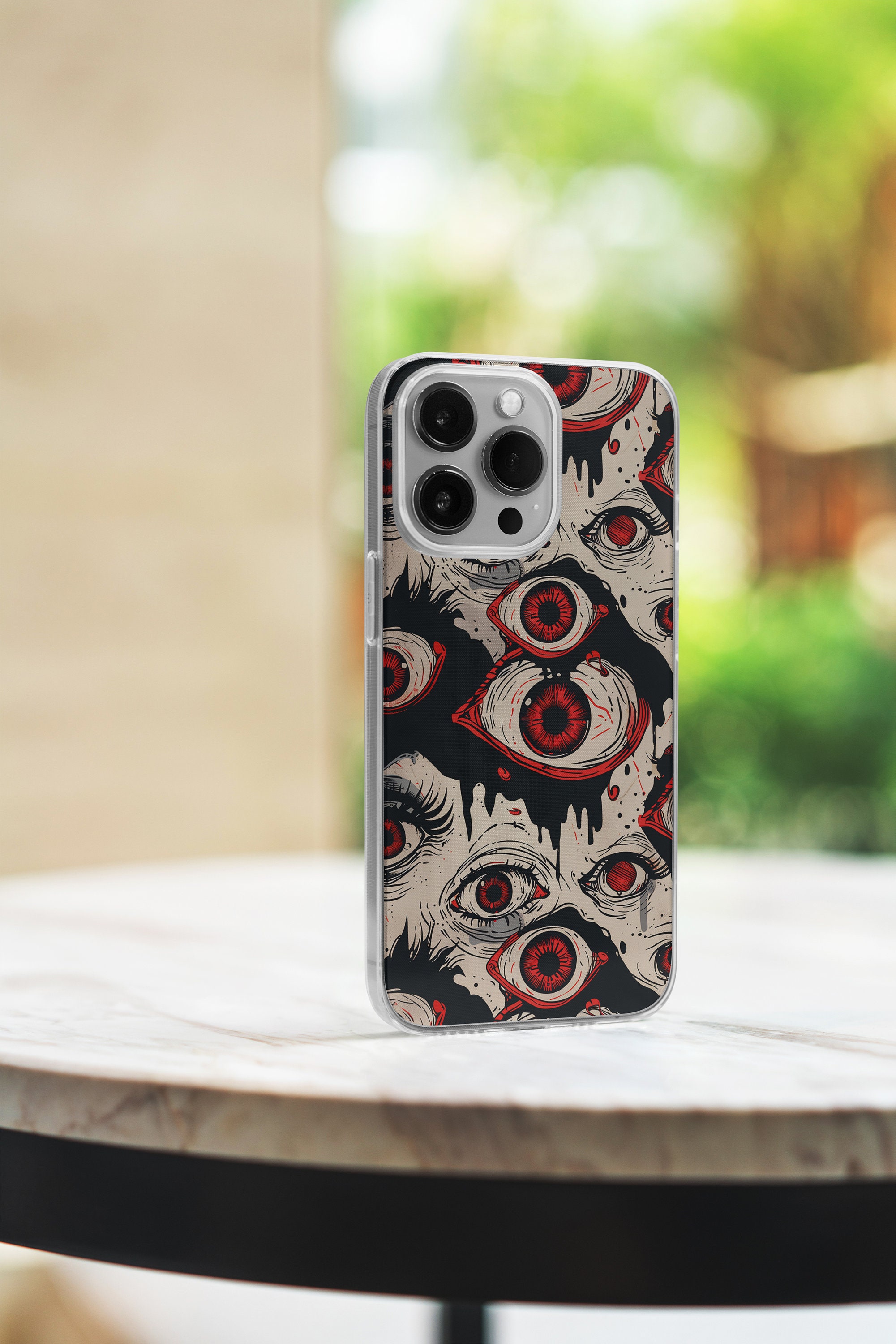 Gore Eyeball Phone Case Creepy Eyes Cover Fit for iPhone 17 16 15 14 13 ...