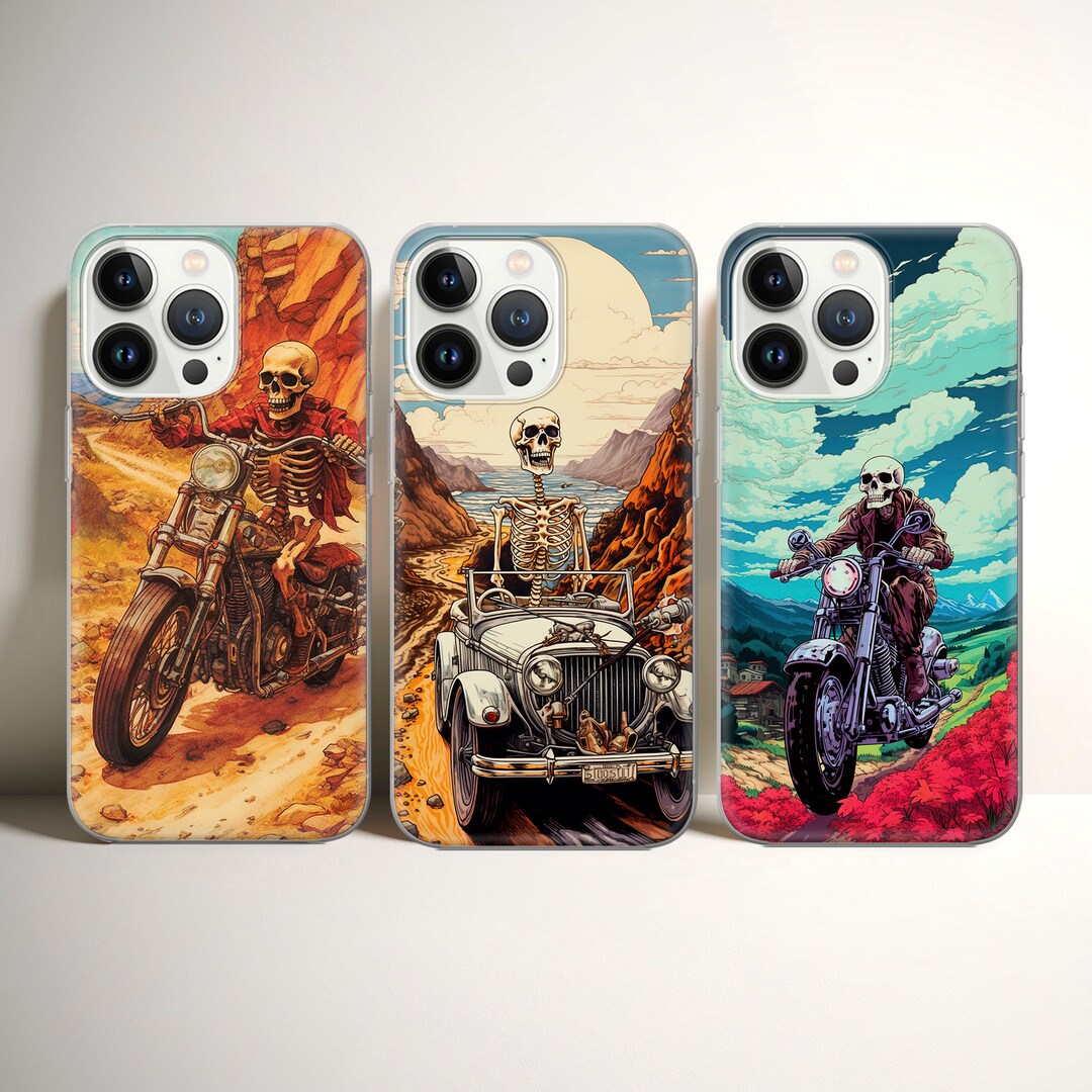 Skeleton Phone Case Retro Skull Cover Fit for iPhone 17 16 15 14 13 12 ...