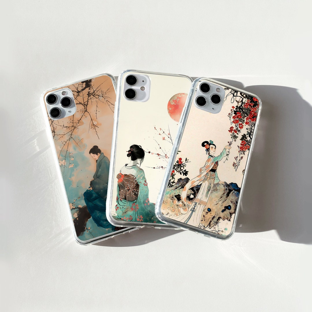 Geisha Phone Case Japanese Art Cover Fit for iPhone 17 16 15 14 13 12 ...