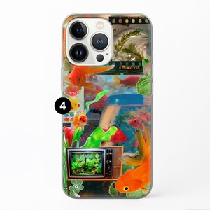 Goldfish Phone Case Koi Fish Collage Cover Fit for iPhone 17 16 15 14 ...
