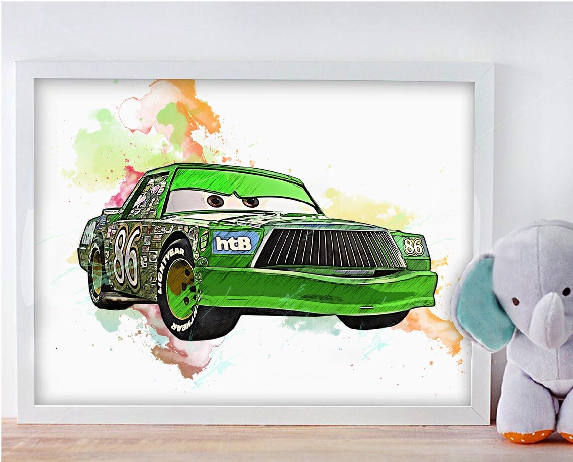 Chick Hicks Instant Download Digital Printable Art Print Cars | Etsy