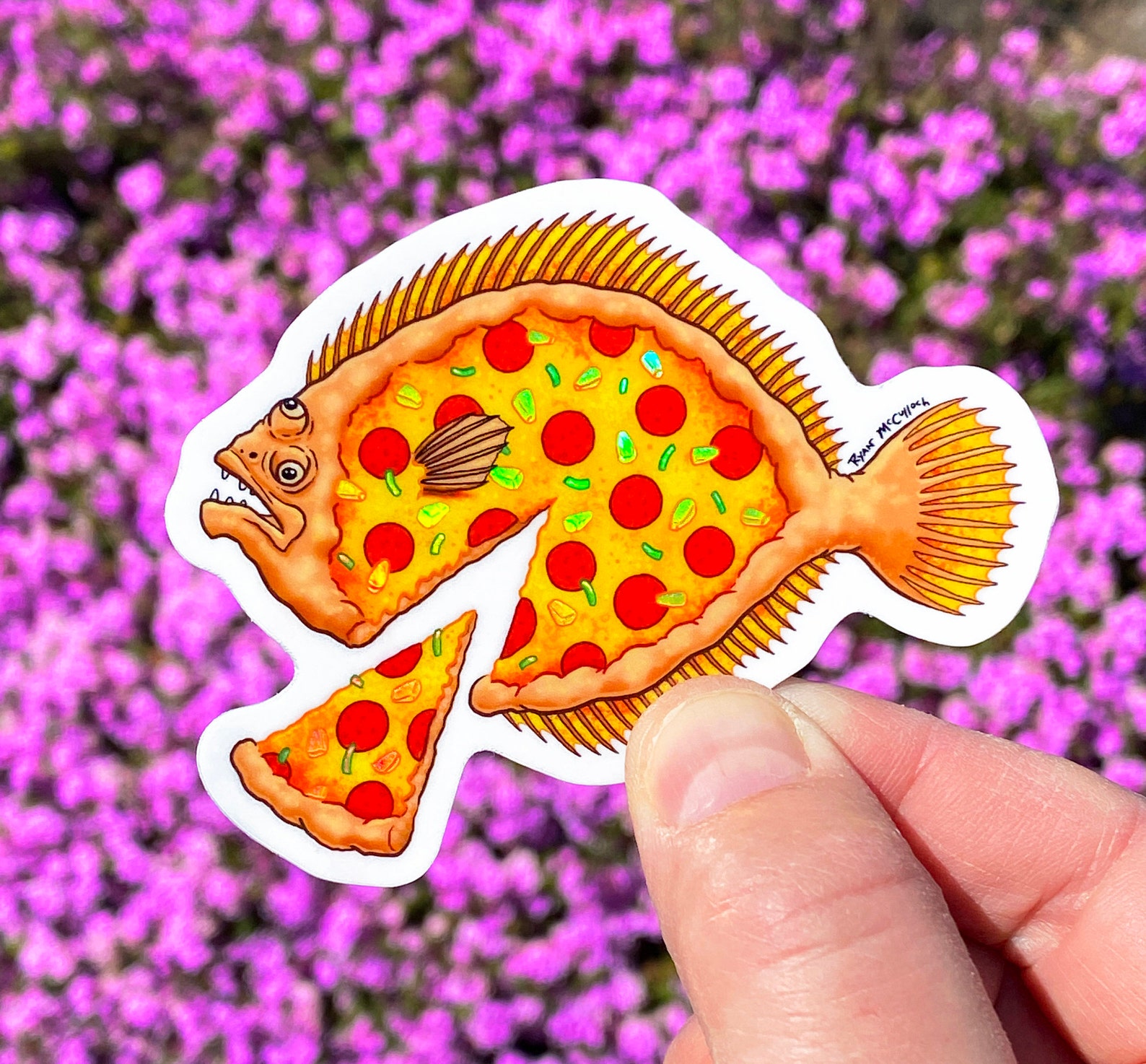 Food Animals Sticker Pack of 4 CLEAR & HOLOGRAPHIC STICKERS: Burrito ...